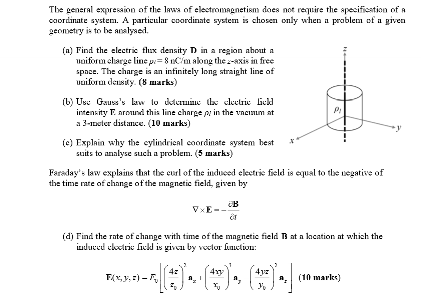 Solved The general expression of the laws of | Chegg.com