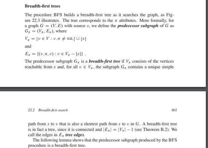 Solved 2. (10 points) Read about Breadth-first trees on the | Chegg.com