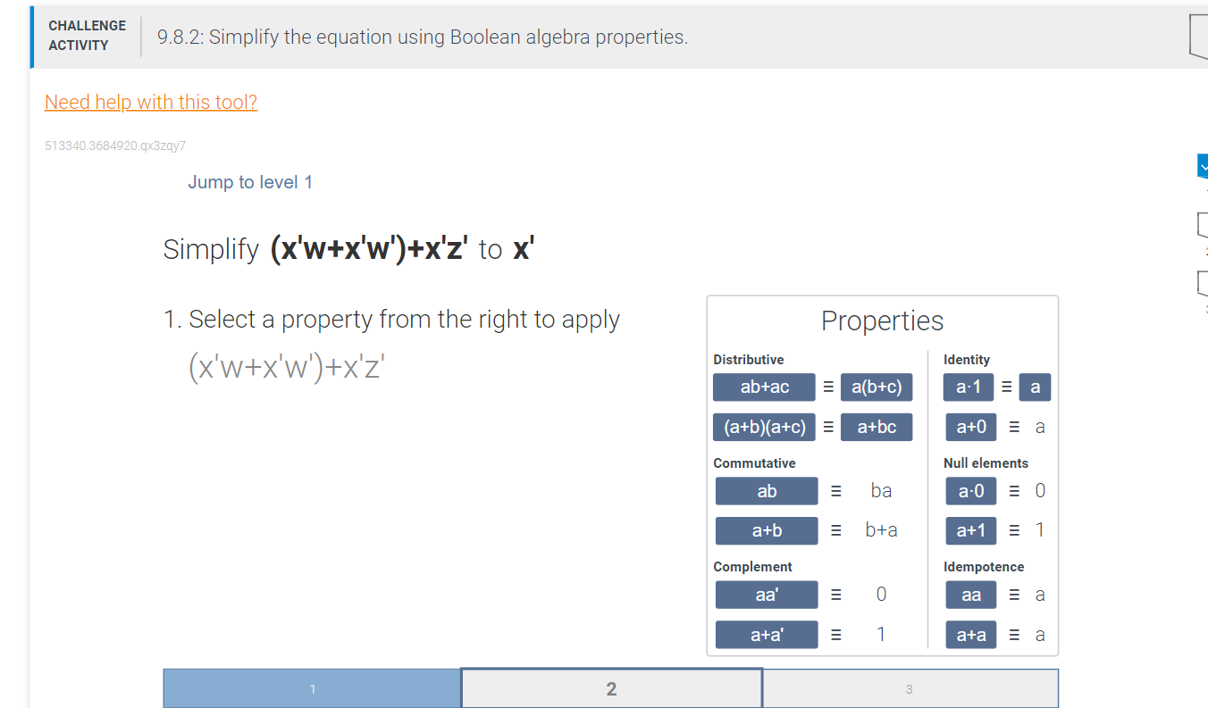 Solved 9.8.2: Simplify the equation using Boolean algebra | Chegg.com