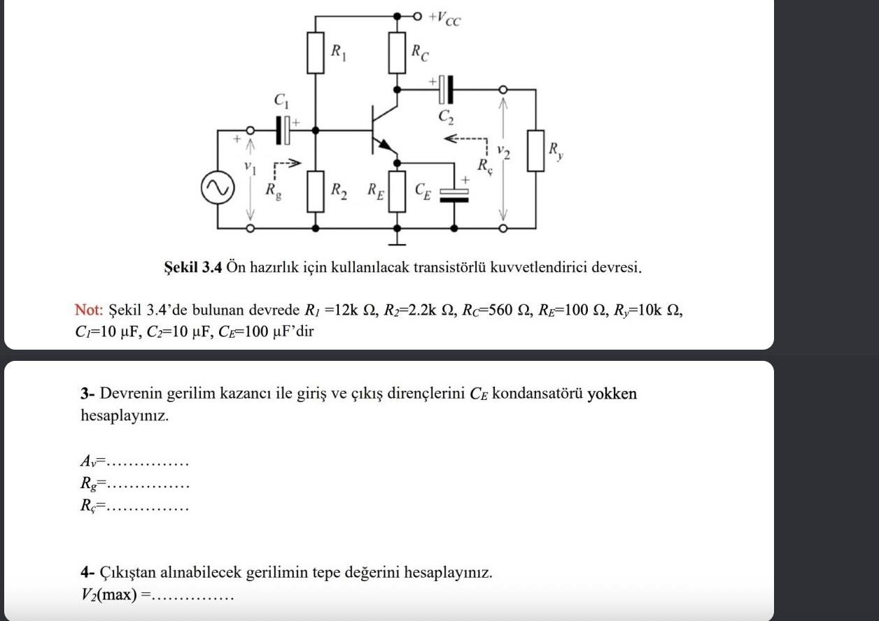 Solved Calculate The Voltage Gain And The Input And