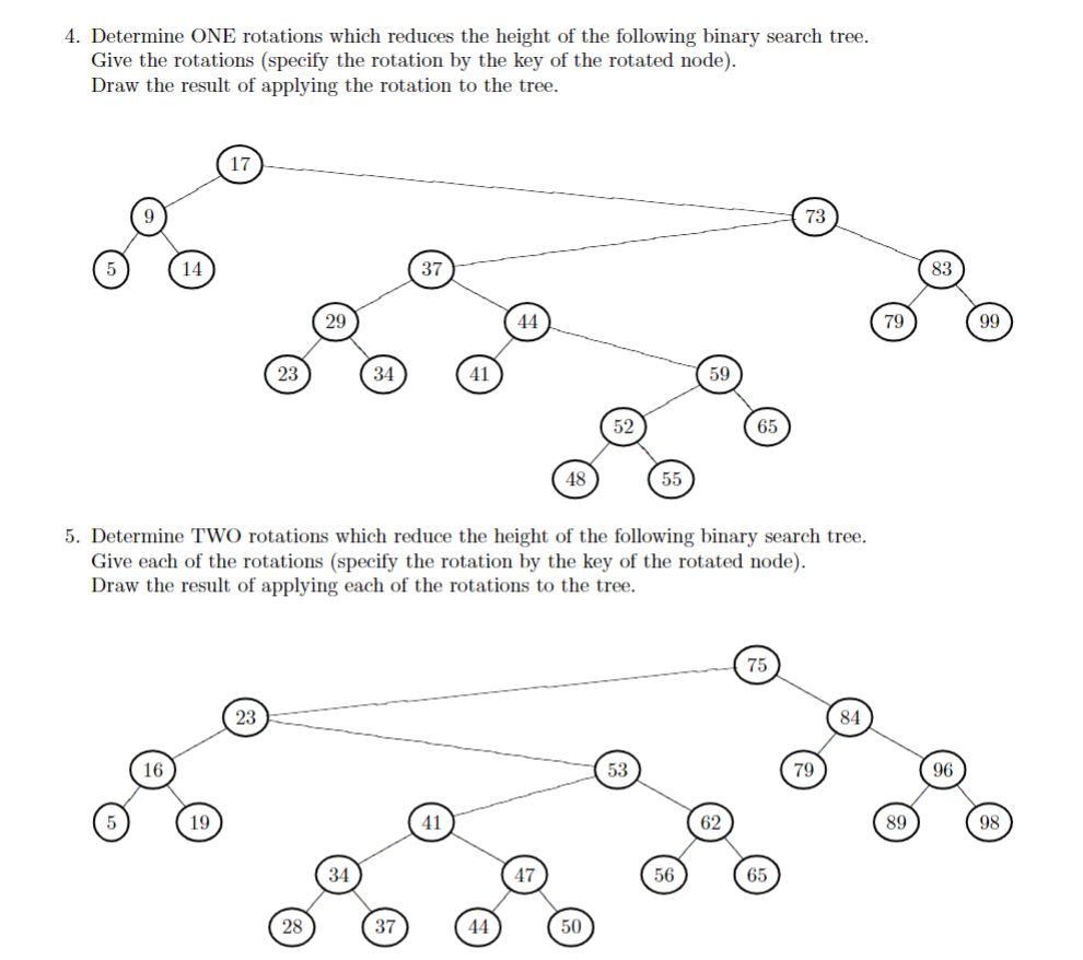 Solved 4. Determine ONE rotations which reduces the height | Chegg.com