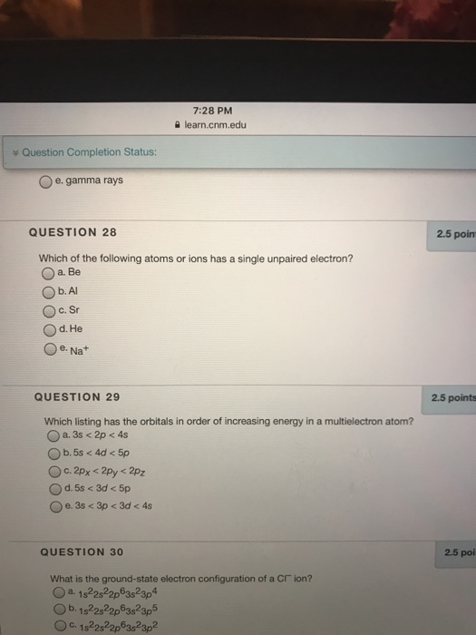Solved 7:28 PM 48% Question Completion Status: QUESTION 25 | Chegg.com