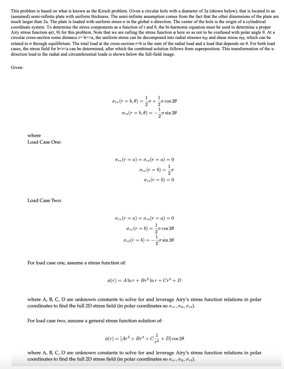 This problem is based on what is known as the Kirsch | Chegg.com