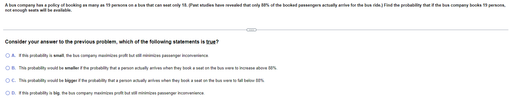 Solved not enough seats will be available. Consider your | Chegg.com