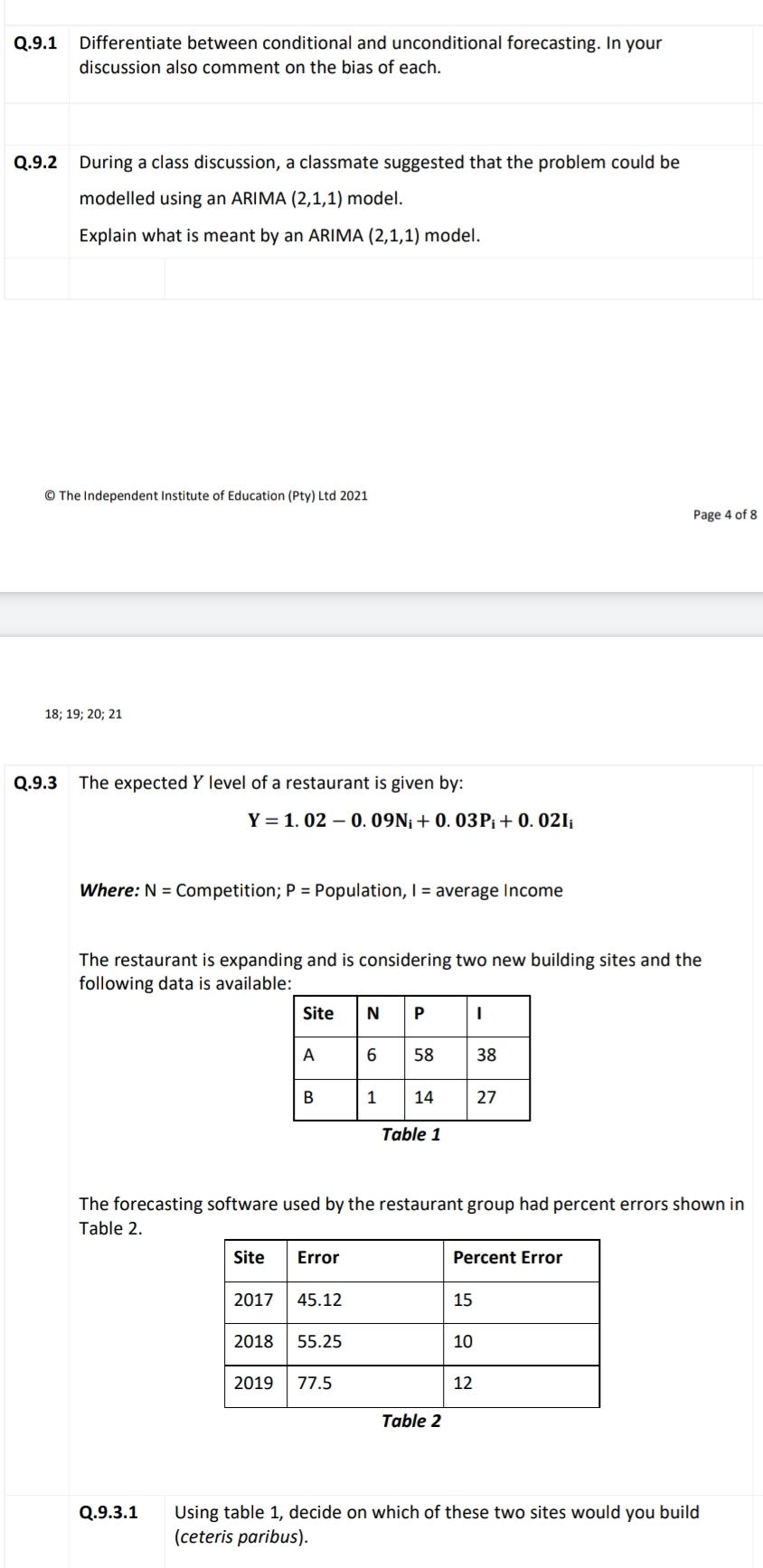 Solved Q.9.1 Differentiate between conditional and | Chegg.com