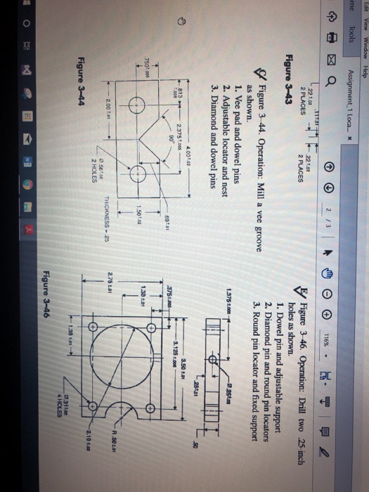 ols Assignment 1 Figure 3-43. Operation: Mill two .22 | Chegg.com