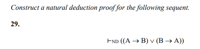 Solved Construct a natural deduction proof for the following | Chegg.com