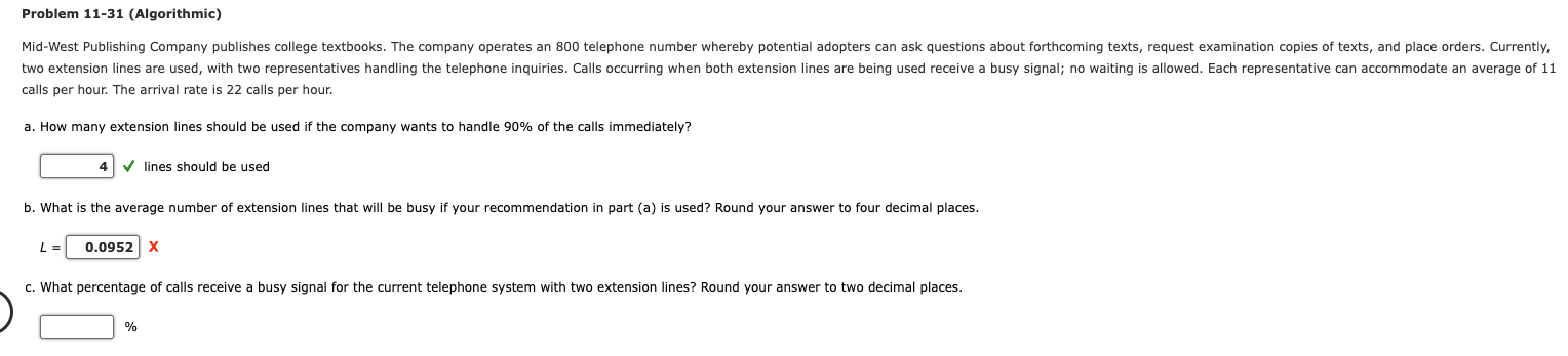 Solved Problem 11-31 (Algorithmic)Mid-West Publishing | Chegg.com