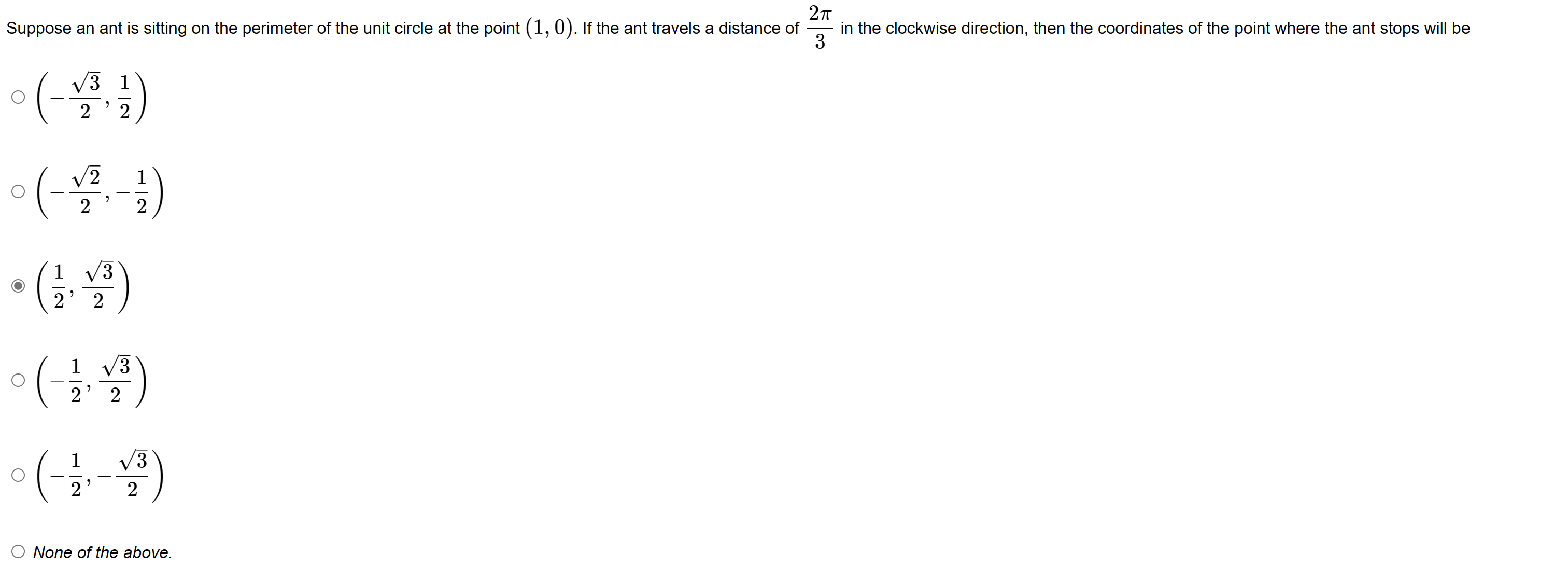 Solved (−23,21) (−22,−21) (21,23) (−21,23) (−21,−23) None of | Chegg.com