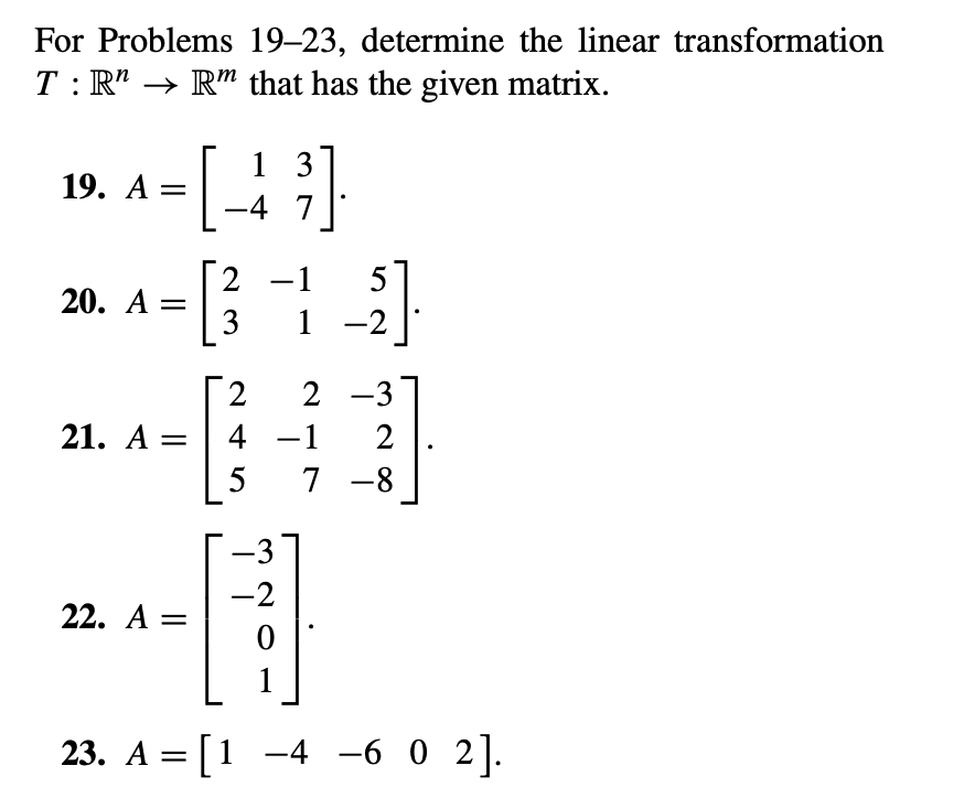 Solved For Problems 19-23, determine the linear | Chegg.com