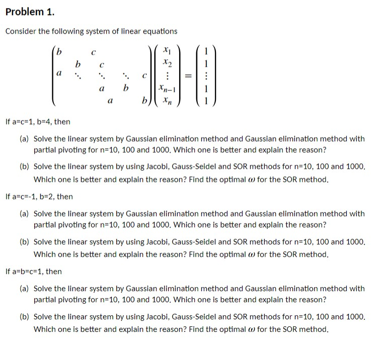 SOLVE ONLY 3 part a) and b) Using MATHLAB code to | Chegg.com