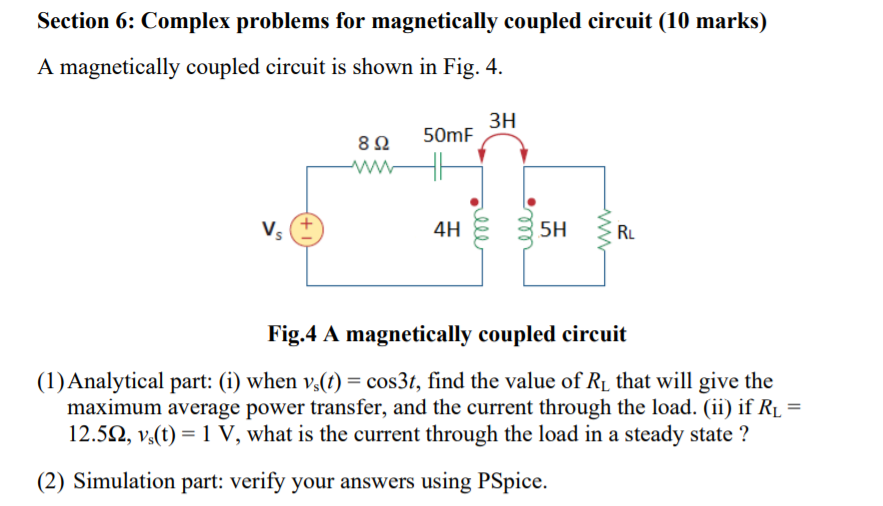 Solved Complex problems for magnetically coupled circuit (if | Chegg.com