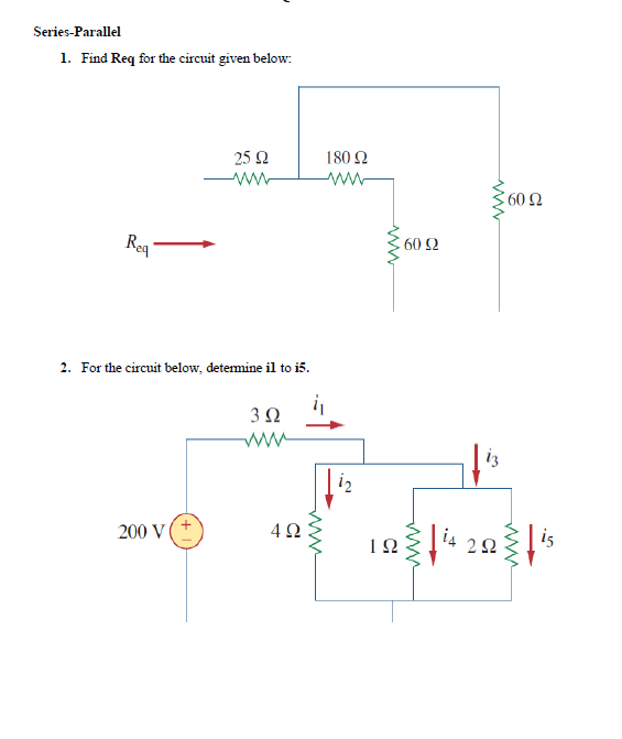 Solved 3. Find i and Vo in the circuit below:Series-Parallel | Chegg.com