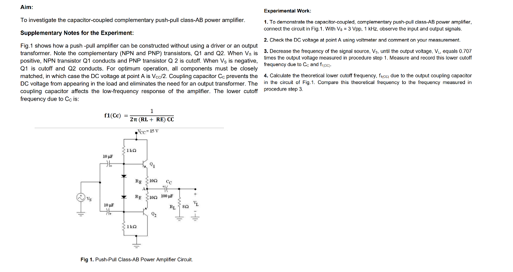 Aim: Experimental Work: To investigate the | Chegg.com