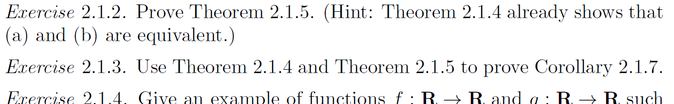 Solved Exercise 2.1.2. Prove Theorem 2.1.5. (Hint: Theorem | Chegg.com