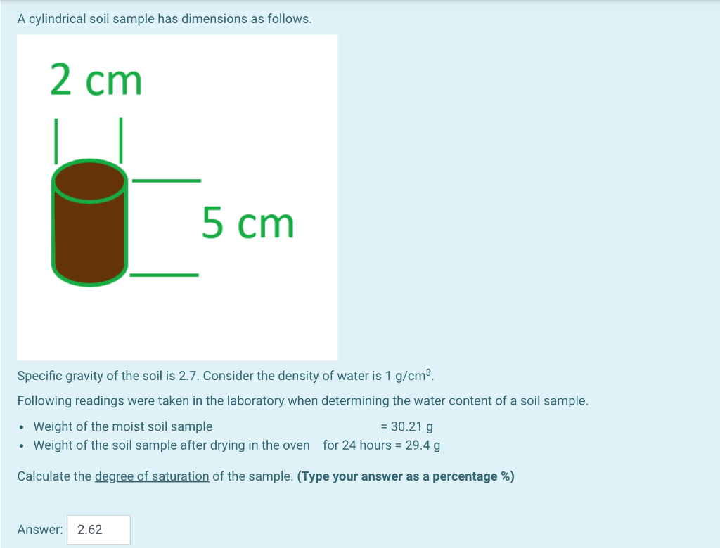 Solved Maximum and minimum void ratios of a dry sand sample | Chegg.com