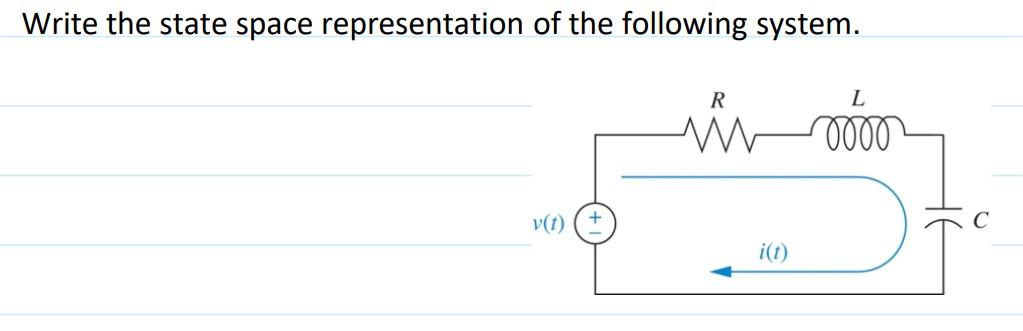 Solved Write The State Space Representation Of The Following