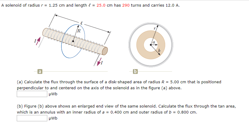 Solved A solenoid of radius r = 1.25 cm and length l = 25.0 | Chegg.com