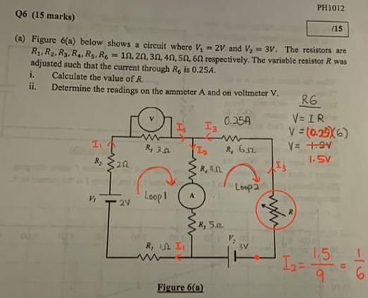 Solved (a) Figure 6(a) below shows a circuit where V1=2V and | Chegg.com