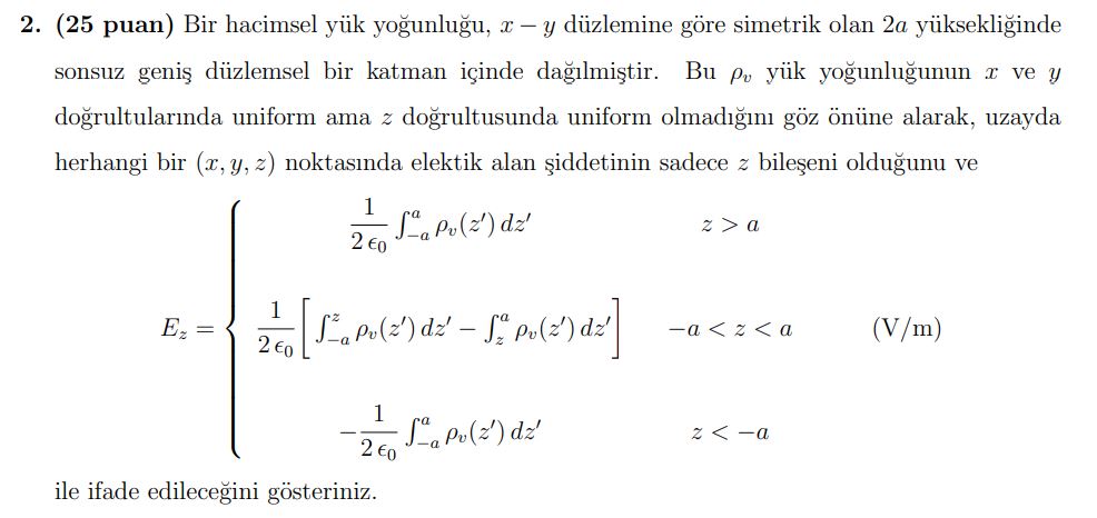 (25 ﻿puan) ﻿Bir hacimsel yük yoğunluğu, x-y | Chegg.com