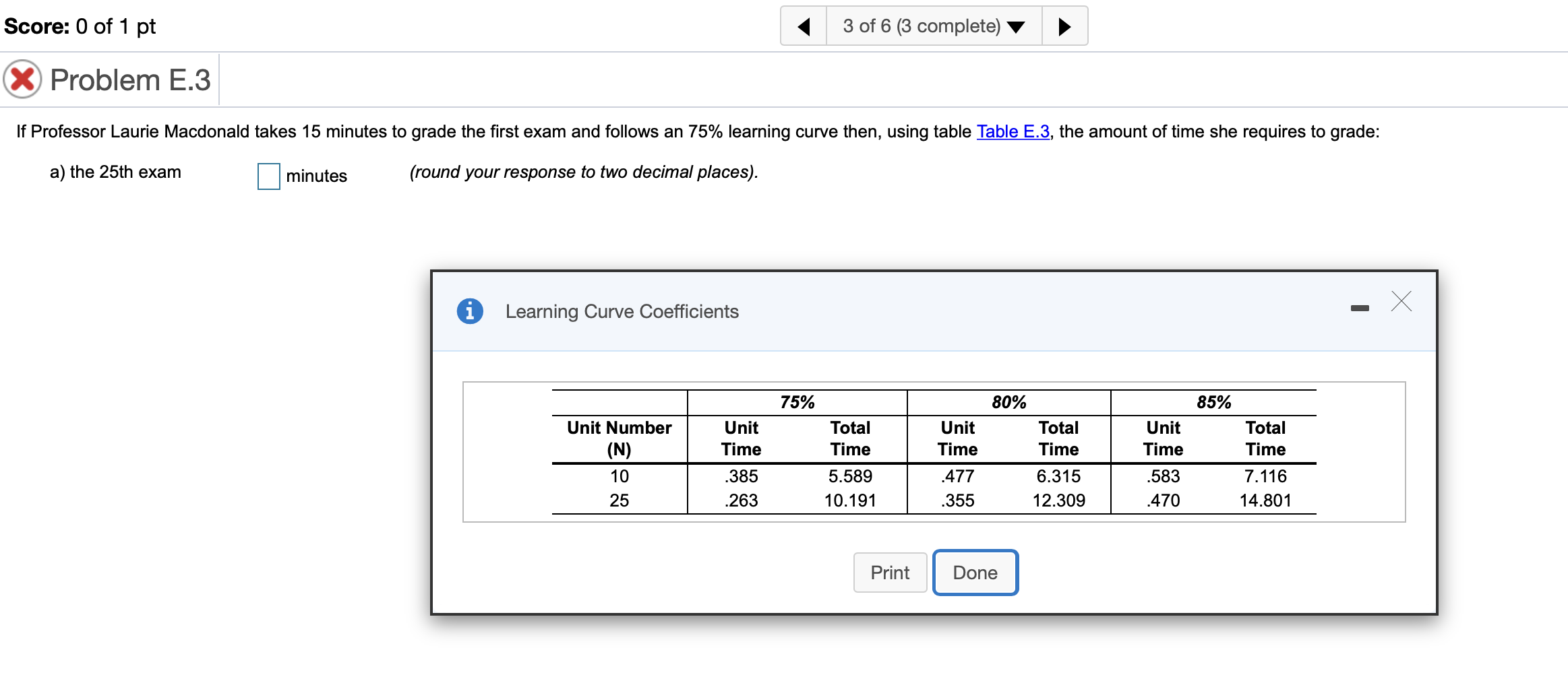 Solved Score: 0 of 1 pt 3 of 6 (3 complete) X Problem E.3 If | Chegg.com