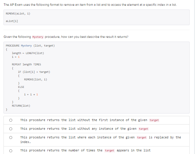 Solved Question: 3 The AP Exam uses the following format to | Chegg.com