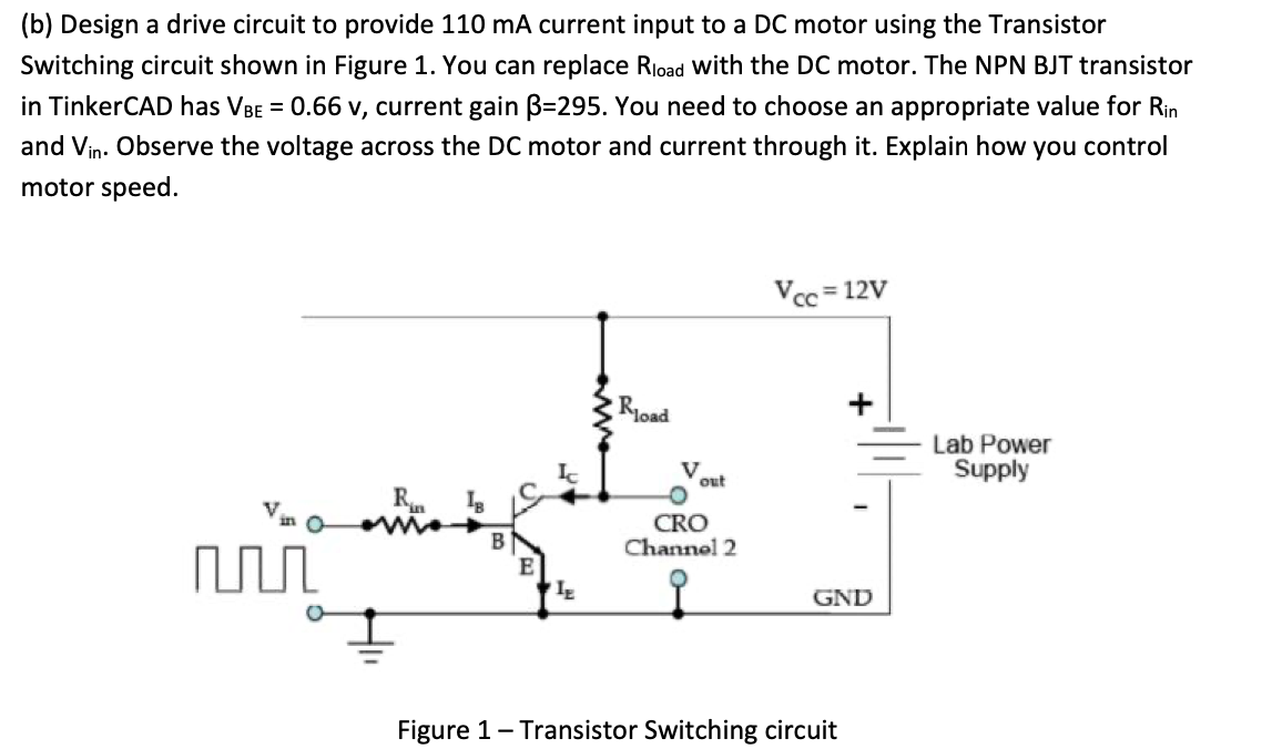 (b) Design a drive circuit to provide 110 mA current | Chegg.com