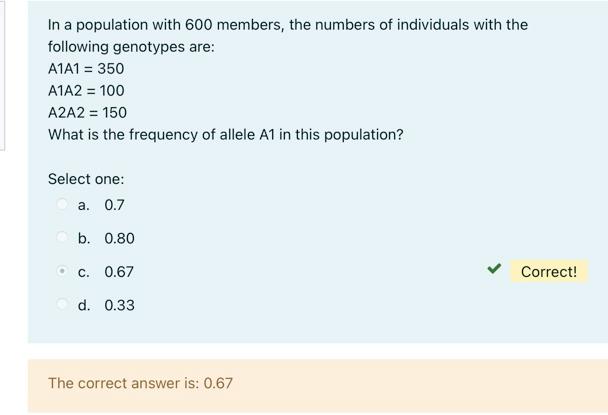 Solved In a population with 600 members, the numbers of | Chegg.com