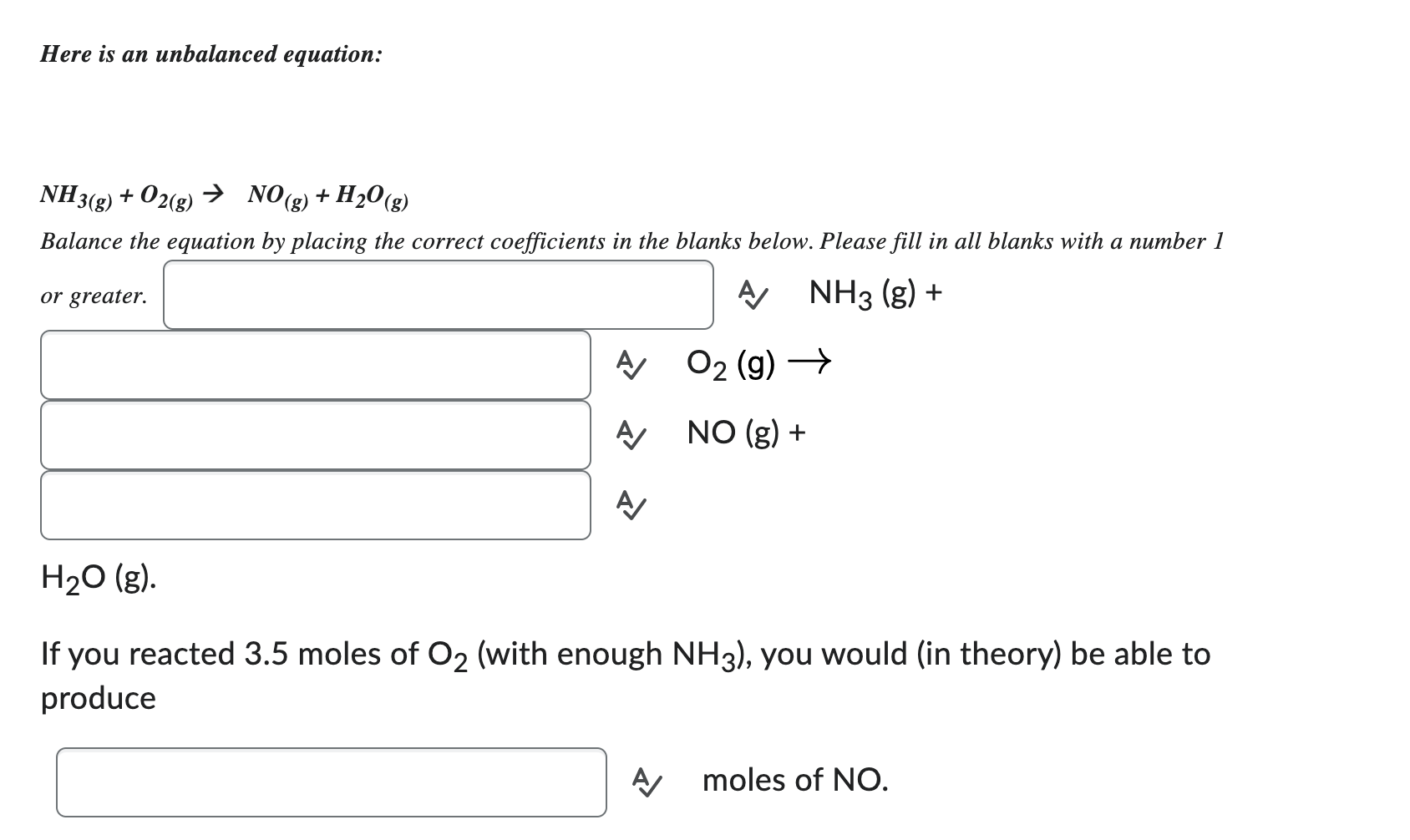 Solved Here is an unbalanced equation: | Chegg.com