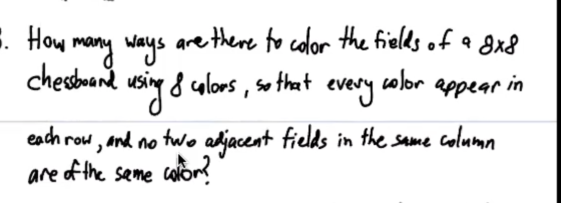 Solved How many ways are there to color the fields of a 8×8 | Chegg.com