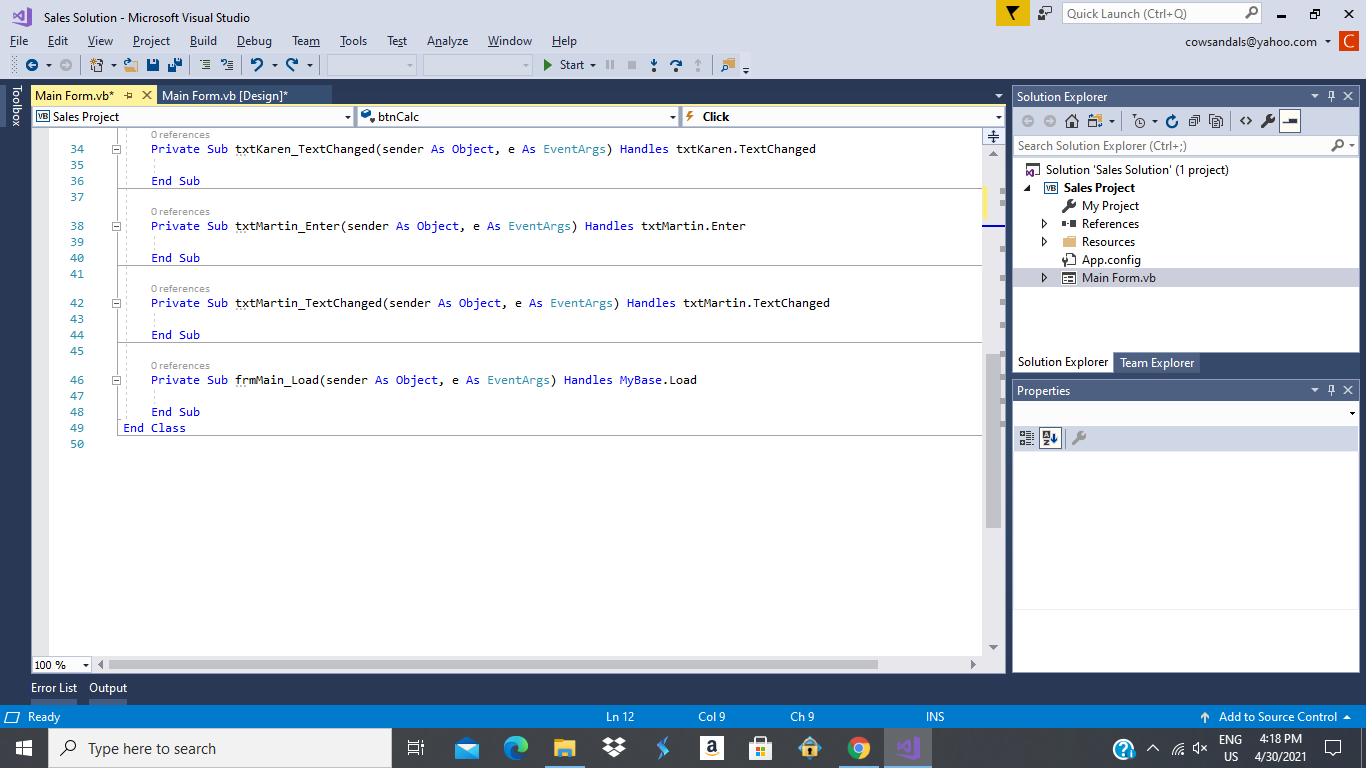 Solved Visual Studio 2017 1. Enter the three Option | Chegg.com