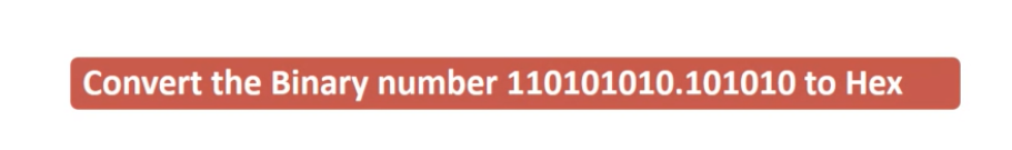 Solved Convert the Binary number 110101010.101010 to Hex | Chegg.com