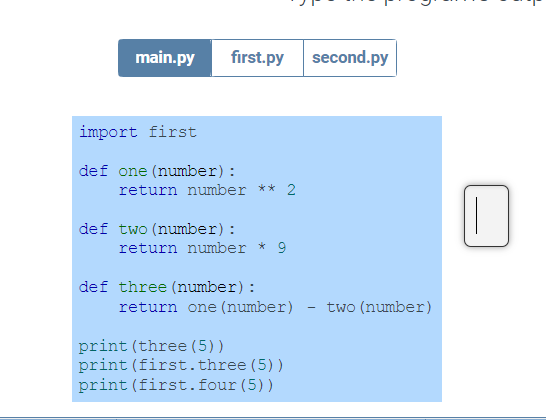 Solved import first def one(number): return number ∗⋆2 def | Chegg.com