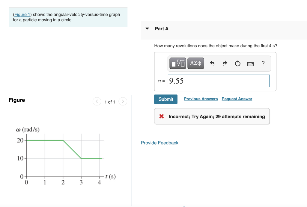 Solved (Figure 1) shows the angular-velocity-versus-time | Chegg.com