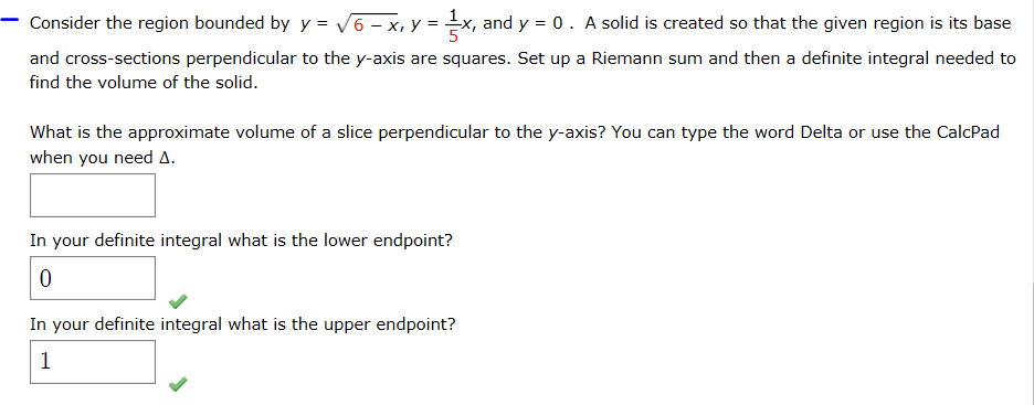 Solved Consider the region bounded by y = e*, x = 0, y = 0, | Chegg.com