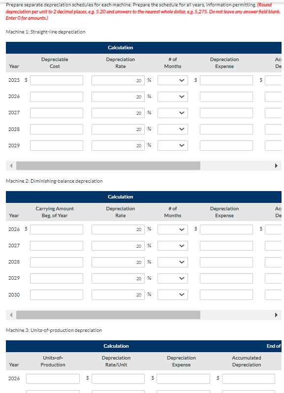 Solved Prepare separate depreciation schedules for each | Chegg.com
