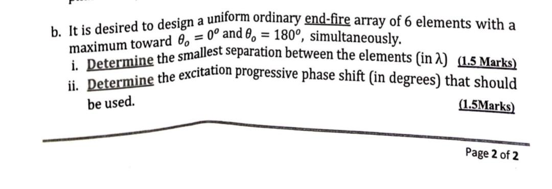Solved b. It is desired to design a uniform ordinary | Chegg.com