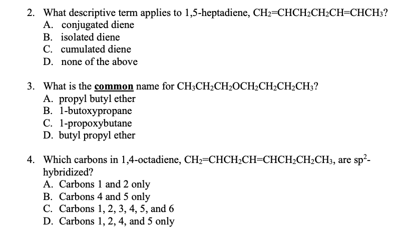 Solved 2. What descriptive term applies to 1,5 -heptadiene, | Chegg.com
