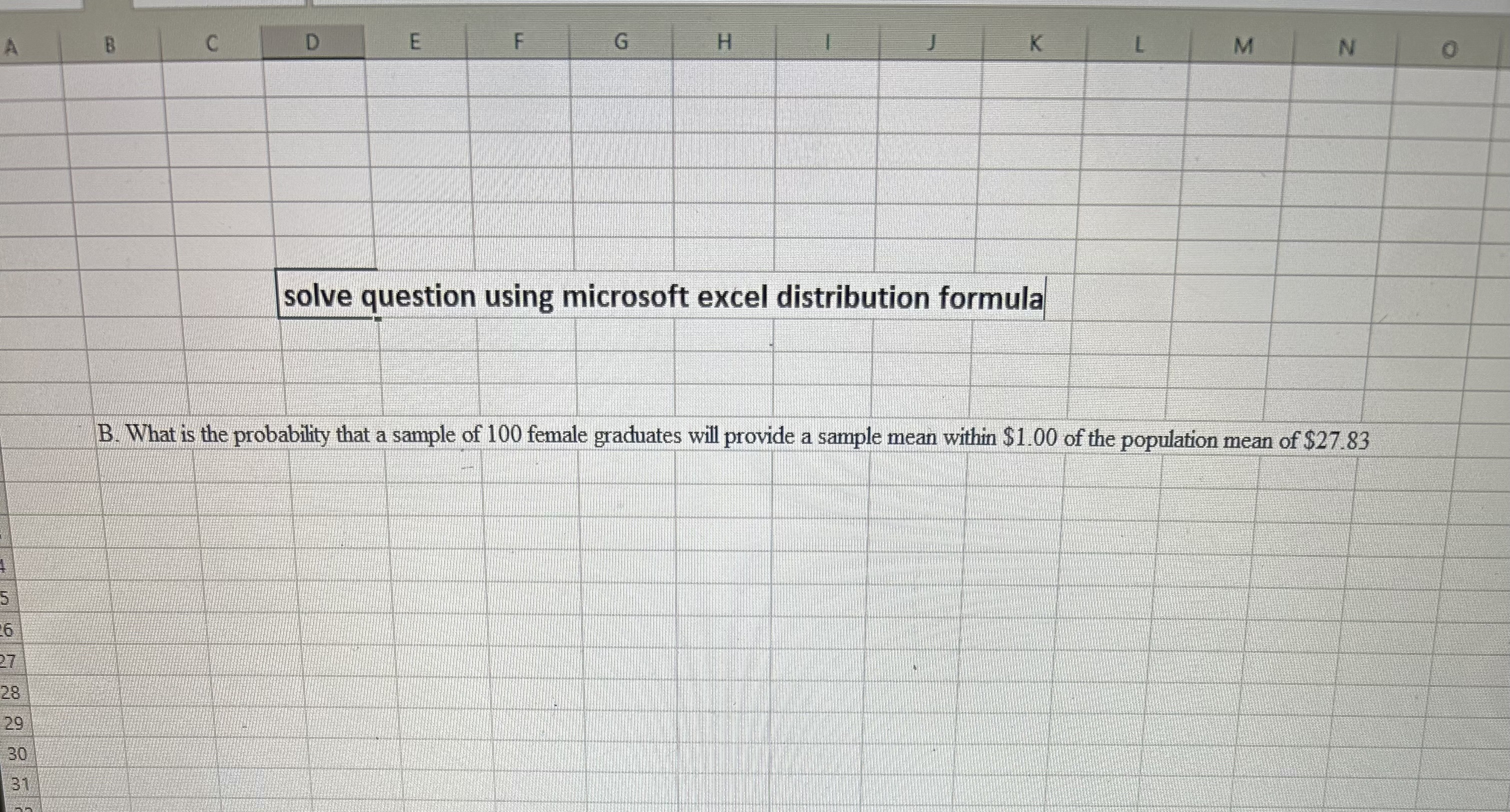 Solved solve question using microsoft excel distribution | Chegg.com