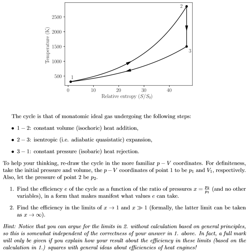 Solved Consider the Lenoir cycle, shown on the Figure in | Chegg.com