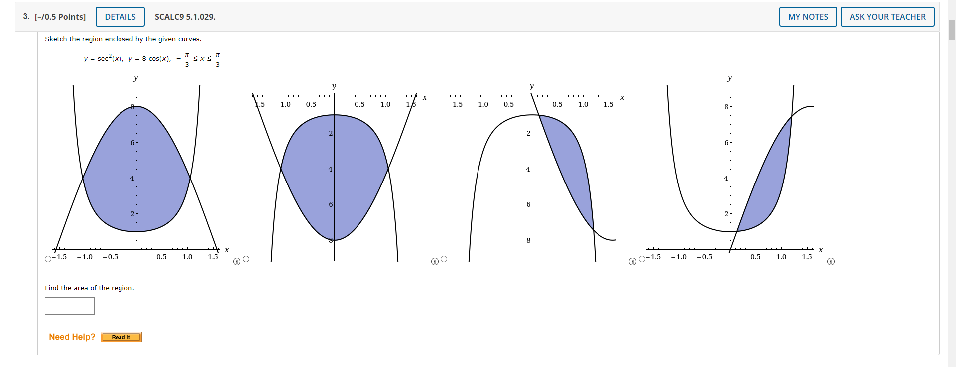 Solved Sketch the region enclosed by the given curves. | Chegg.com