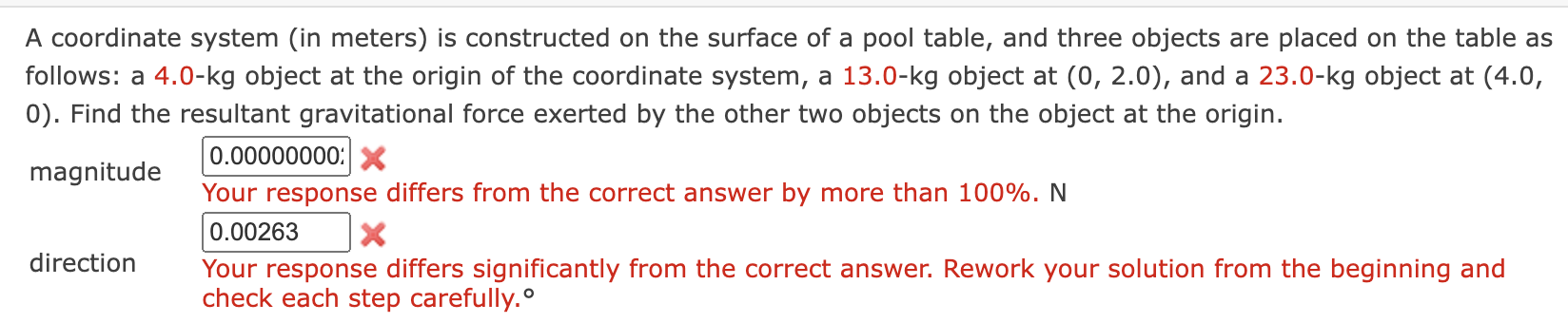 Solved A coordinate system (in meters) is constructed on the | Chegg.com
