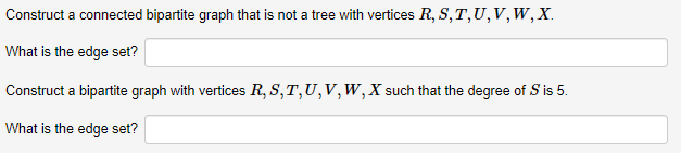 Solved Construct a connected bipartite graph that is not a | Chegg.com