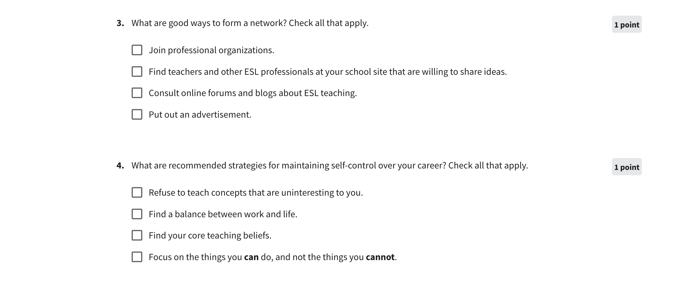 1. Which are examples of learning? (Check all that | Chegg.com