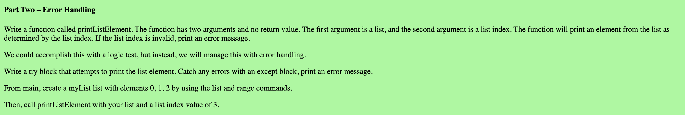 Solved Part One Using A Main Function Docstrings Write A