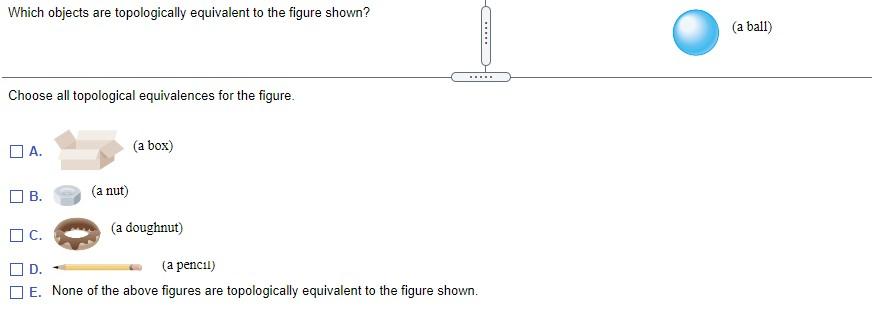 Solved Which objects are topologically equivalent to the | Chegg.com