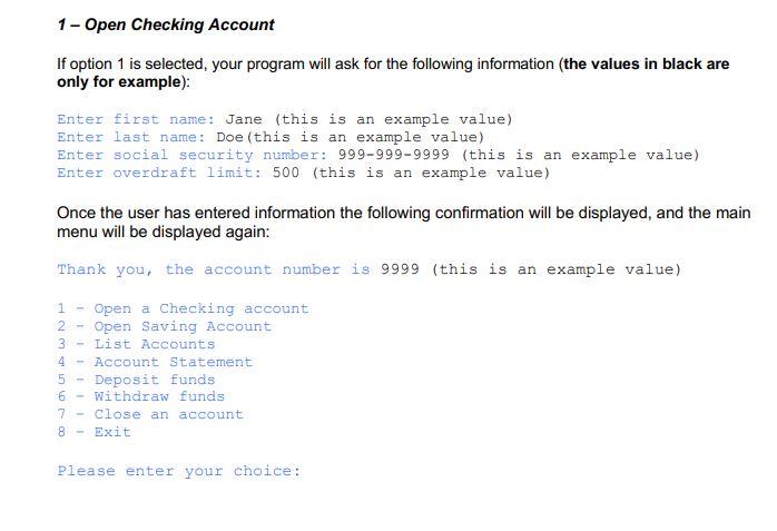 Solved Create a JAVA Banking Application that cab perform | Chegg.com