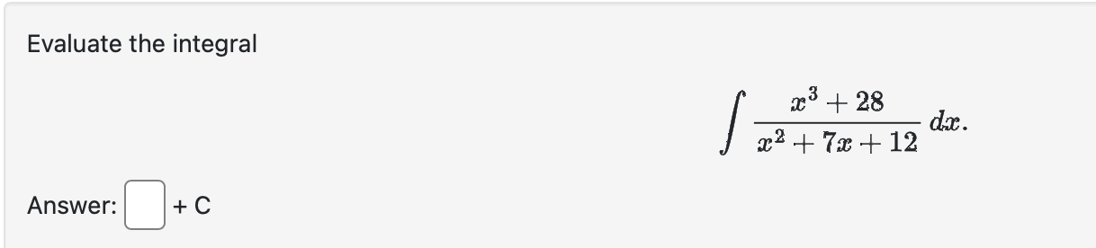 Solved Evaluate the integral \\[ \\int | Chegg.com