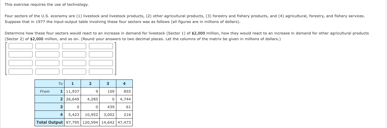Solved This exercise requires the use of technology. Suppose | Chegg.com