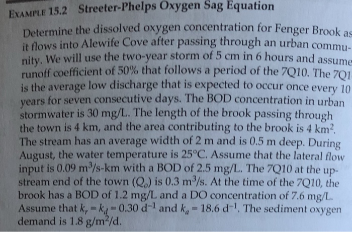 Dissolved Oxygen Sag Equation - Tessshebaylo Dissolved Oxygen Sag Equation - Tessshebaylo